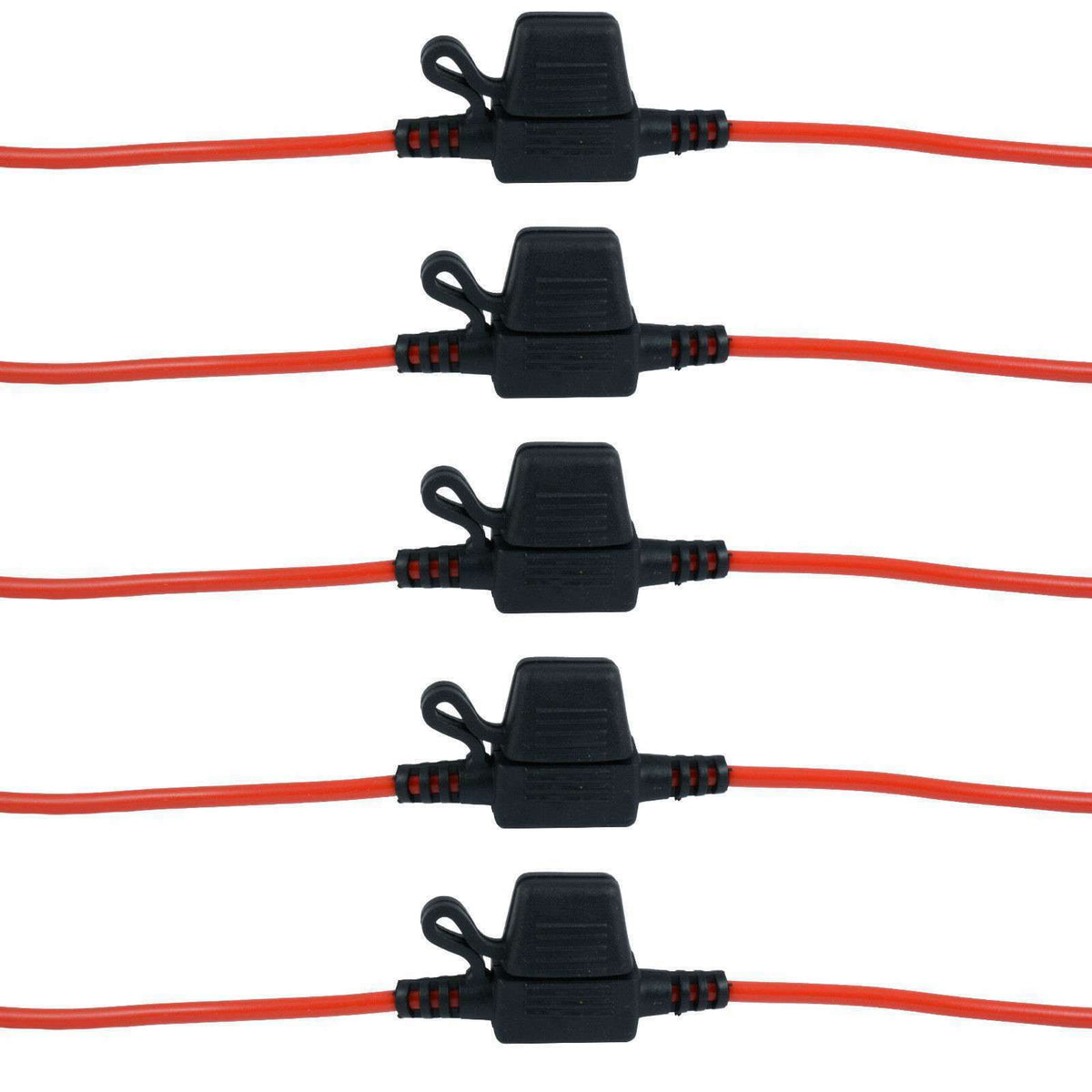 5 X In-Line Mini Blade Fuse Holder Splash Proof 12V 20A Fuses Car High ...