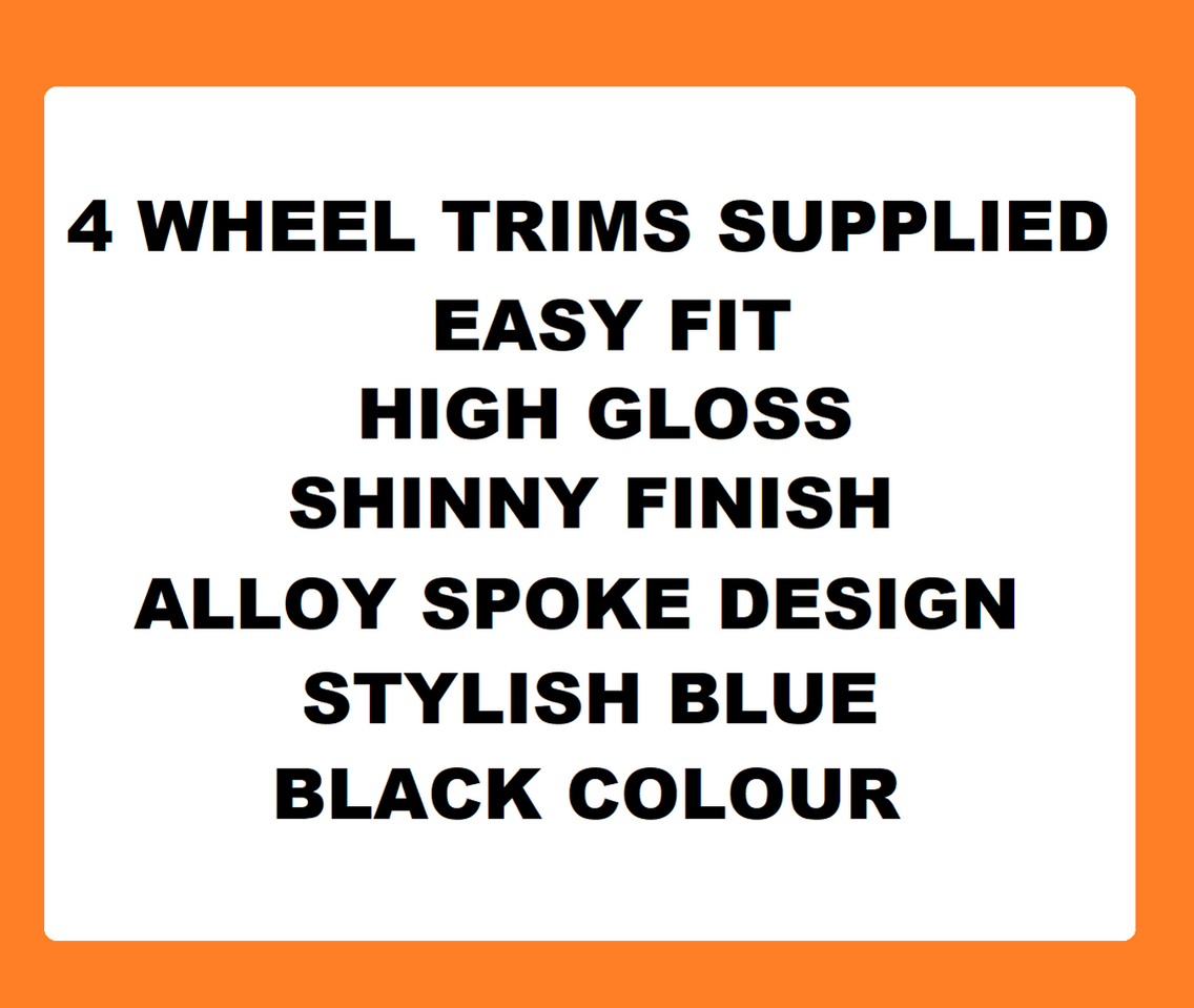 Rover 25 15 Inch Black Blue Wheel Trims Covers — Xtremeautoaccessories