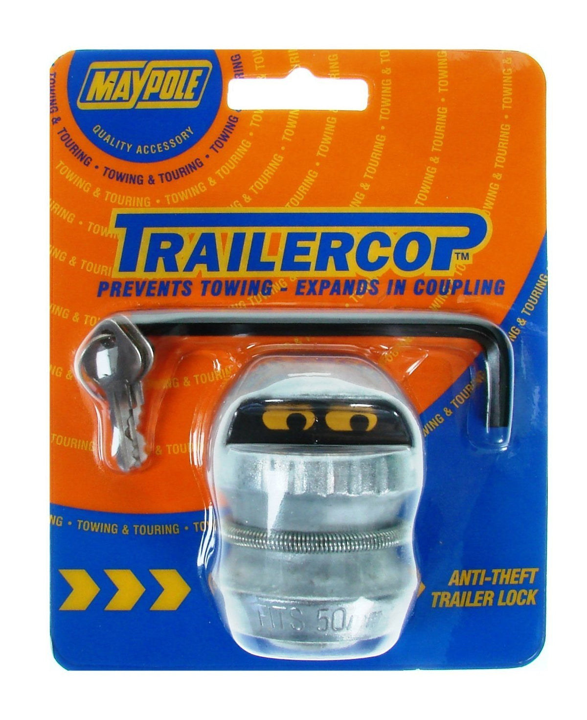 50mm towball hitch lock anti theft Car trailer cop type ...